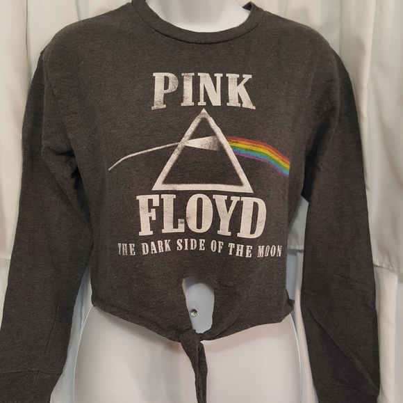 Pink Floyd | Tops | Pink Floyd Tie Front Crop Top | Poshmark